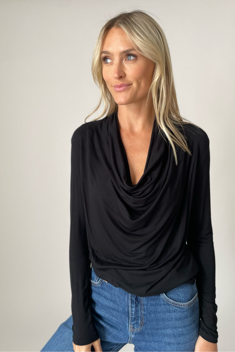 Dylan Drape Neck Top – GFL BOUTIQUE