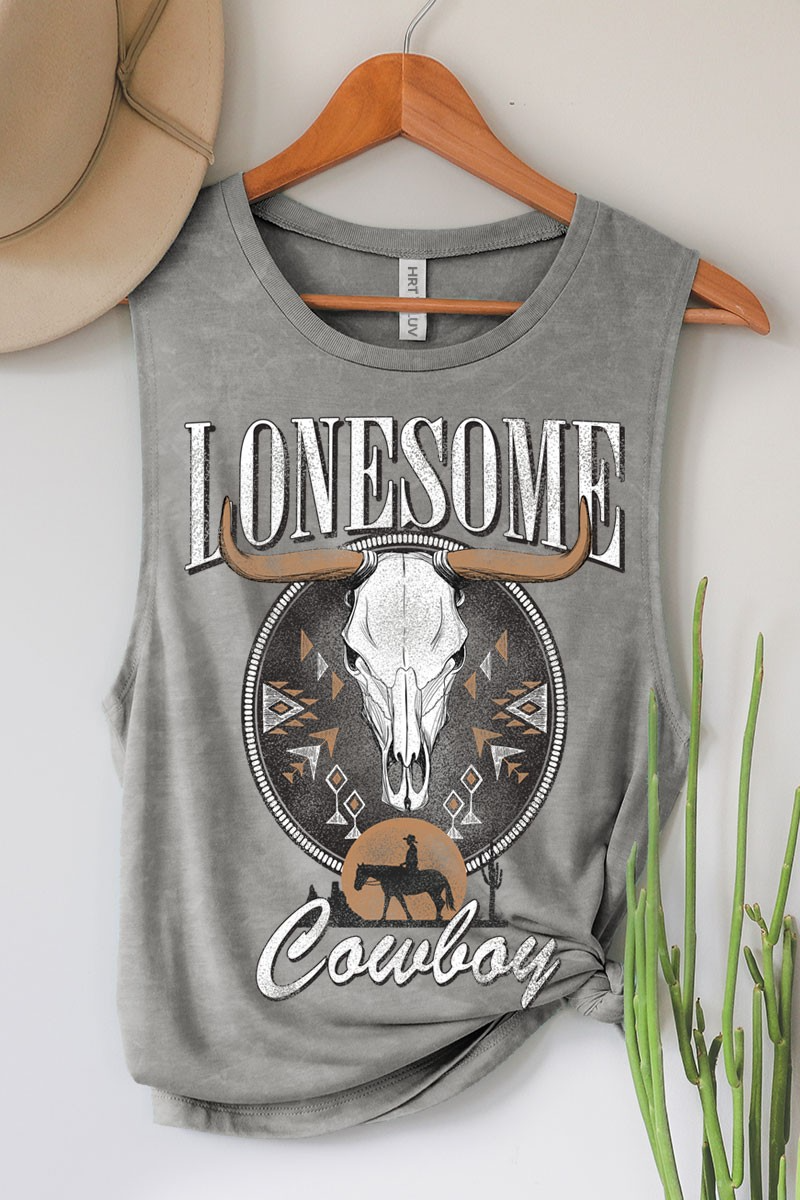 LoneSome Cowboy Graphic Tank Top – GFL BOUTIQUE