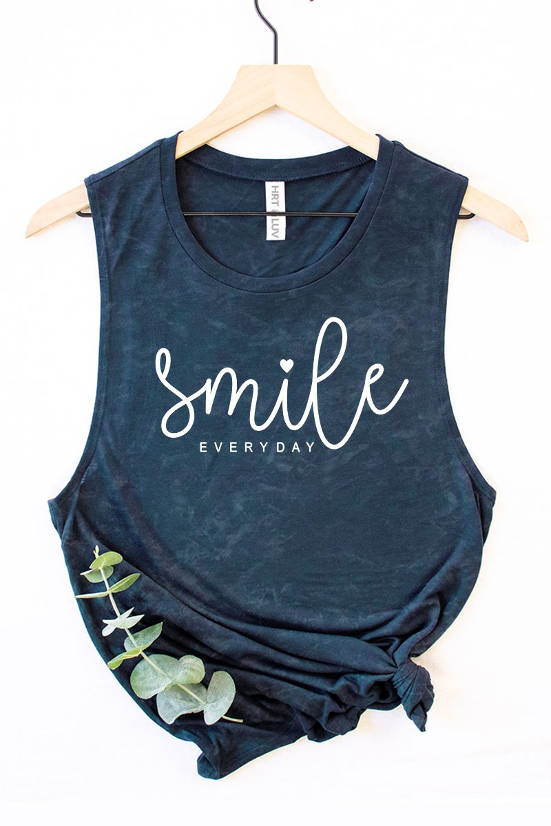 Smile Everday Graphic Tank Top – GFL BOUTIQUE