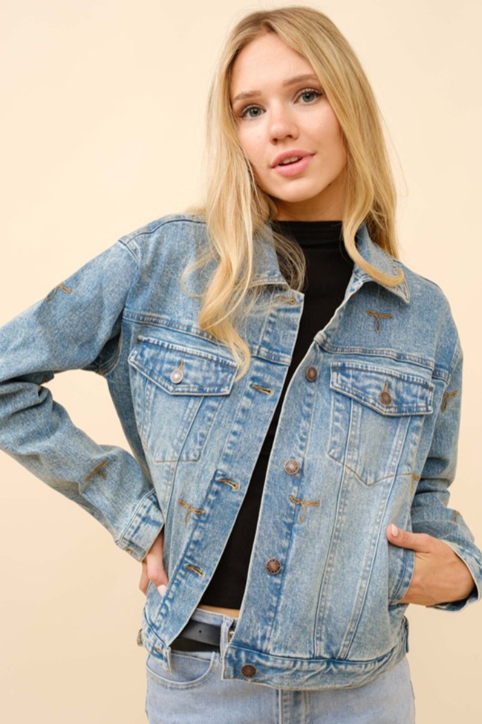 Boots Stitch Denim Trucker Jacket – GFL BOUTIQUE