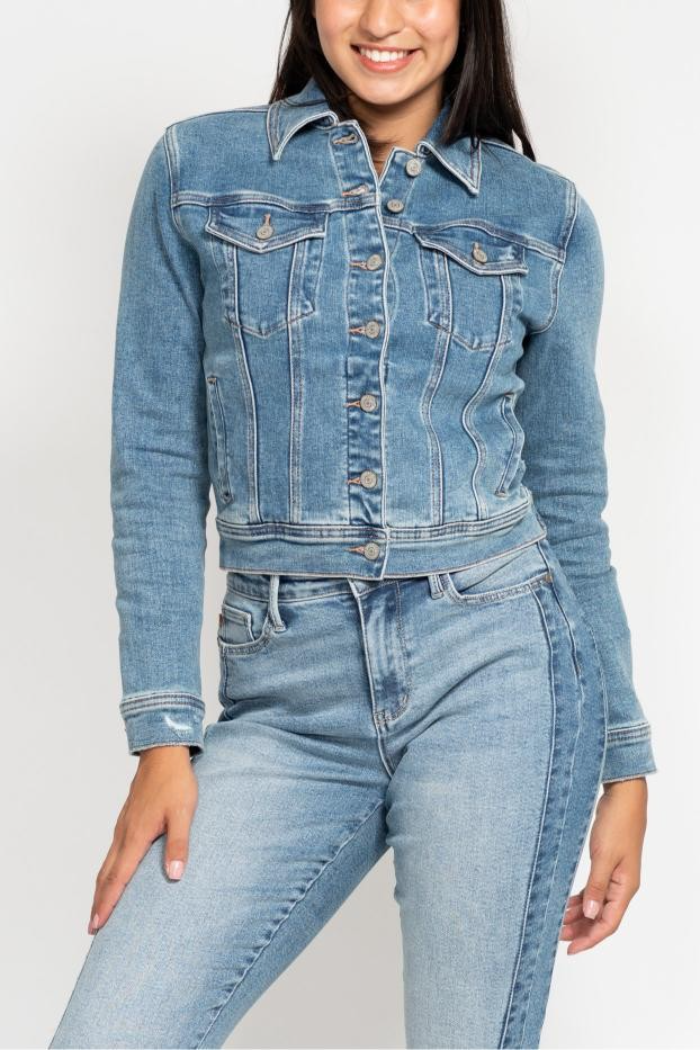 Classic Vintage Denim Jacket – GFL BOUTIQUE